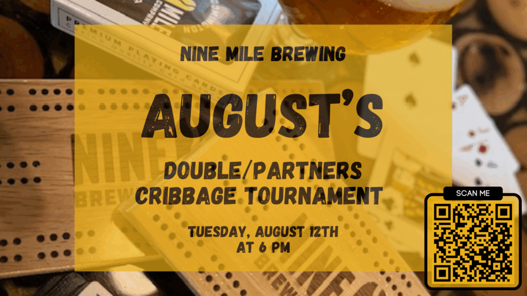August's Cribbage Tournament - Nine Mile Brewing